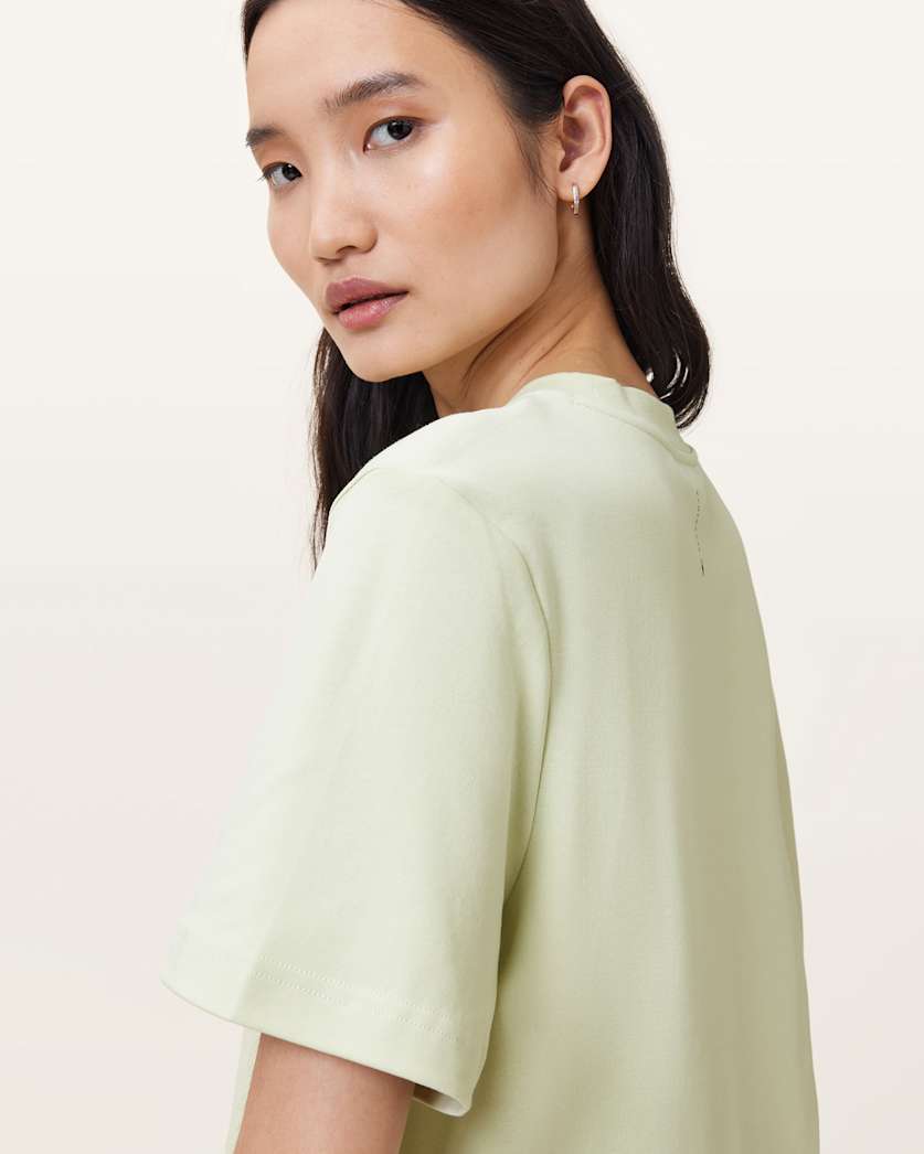 Lisa Boxy Crew Neck T-Shirt JADE GREEN | ALLSAINTS